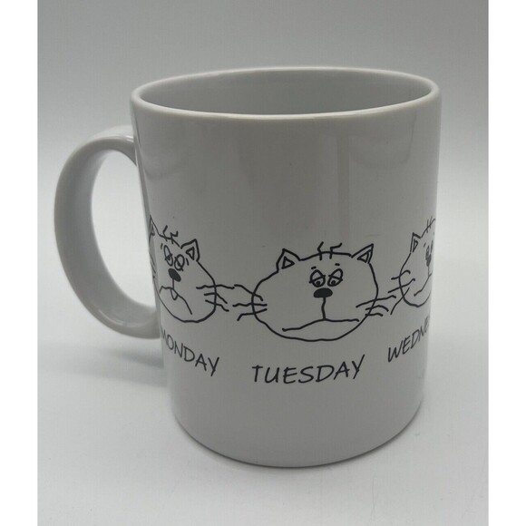 Hallmark | Dining | Vintage Sad To Happy Cats Days Of The Week Friday ...